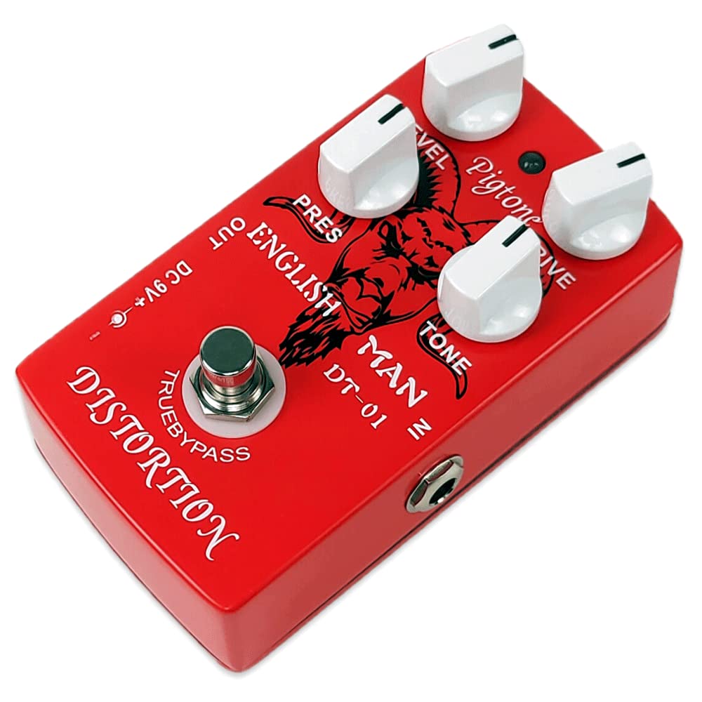 Distortion Pedal Electric Guitar Effects Pedal with True Bypass Red PP-24