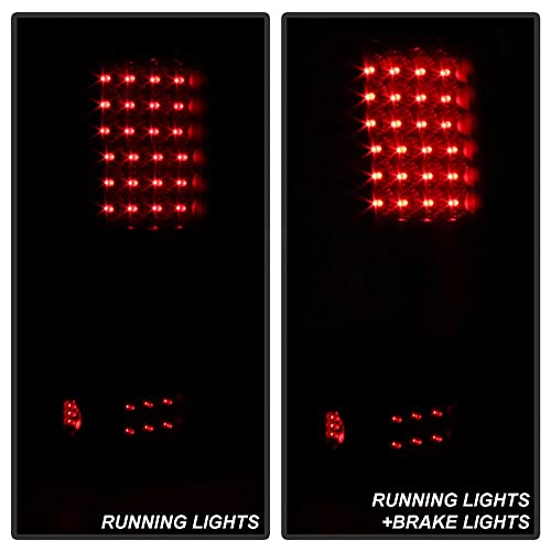 ACANII - For 2004-2008 Ford F150 Pickup Styleside Black Housing Smoked Lens LED Tail Lights Brake Lamps Pair Left+Right Cyber Black V2