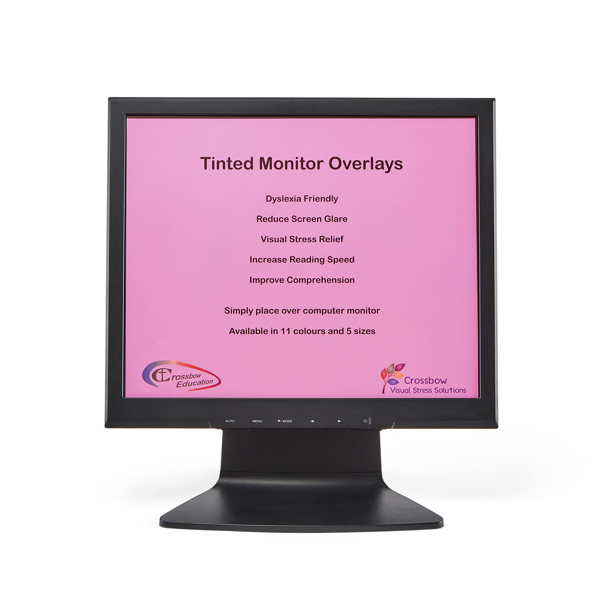 Crossbow Education 17-Inch Monitor Overlay - Magenta