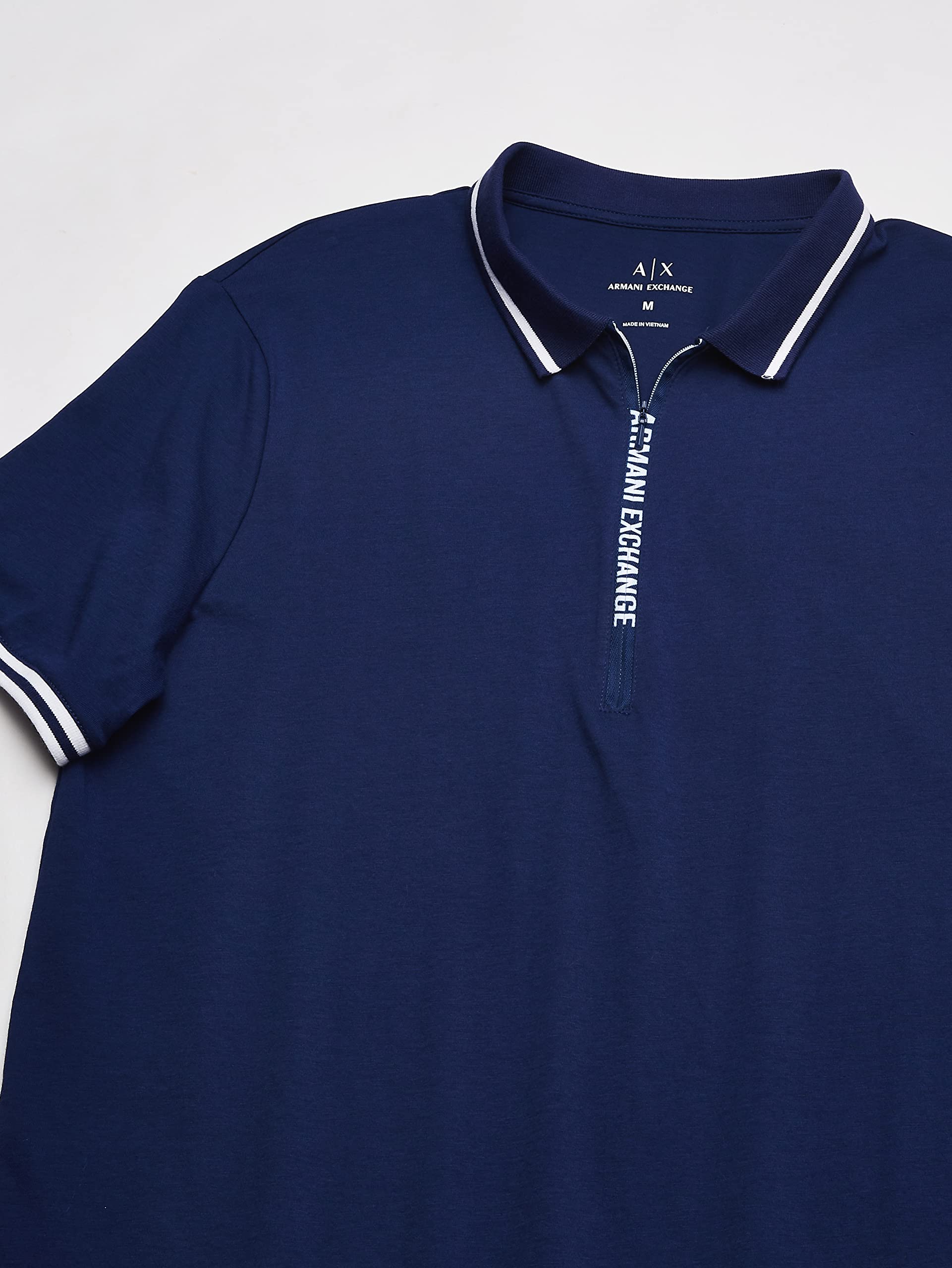 A|X ARMANI EXCHANGE mens Crew Neck Regular Fit Short Sleeve T Shirt, Blue Depths, Large US