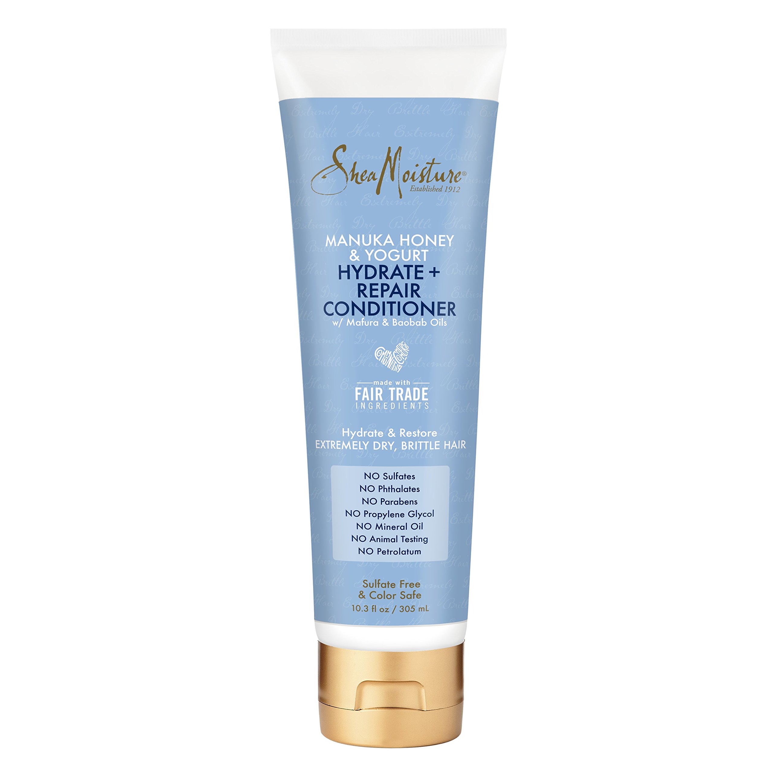 Shea Moisture Manuka Honey and Yogurt Hydrate Plus Repair Conditioner for Unisex, 10.3 Ounce