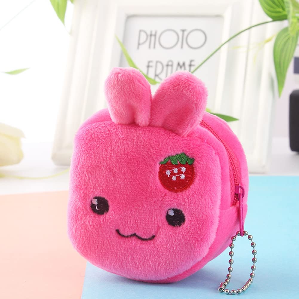 Cute Plush Panda Animal Small Coin Purse Zipper Money Wallet Kids Birthday Ladybug