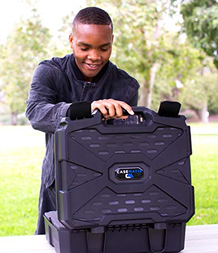 CASEMATIX Hard Shell Travel Case Compatible with Meta Quest 3S, Meta Quest 3 and 2 VR Headset - Fits 256GB, 128GB and 64GB Models with Custom Compartments for Accessories Like Controllers and Cables