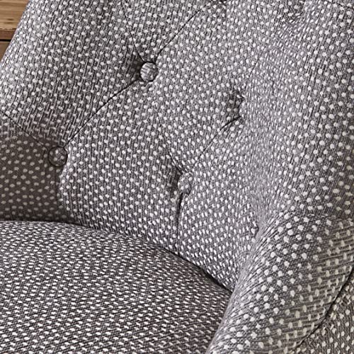 Linon Talia Office Chair, Gray 28.25D x 27.25W x 35.75H Inch