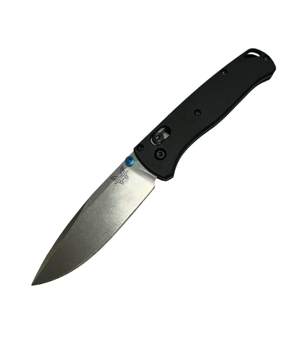 August Engineering Classic Scales For Benchmade Bugout Folding Knife 535 Precision Machined 6061 Aluminum Anodized Finish Yellow Ultem Black G10 (G10 Smooth Black) Knife Not Included