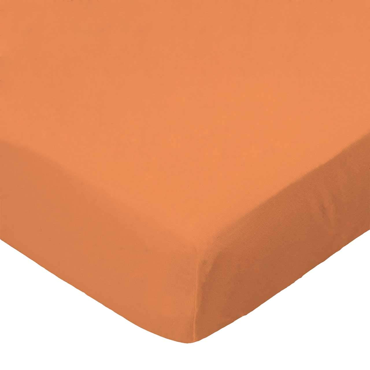 SheetWorld Fitted 100% Cotton Jersey Portable Mini Crib Sheet 24 x 38, Burnt Orange, Made in USA