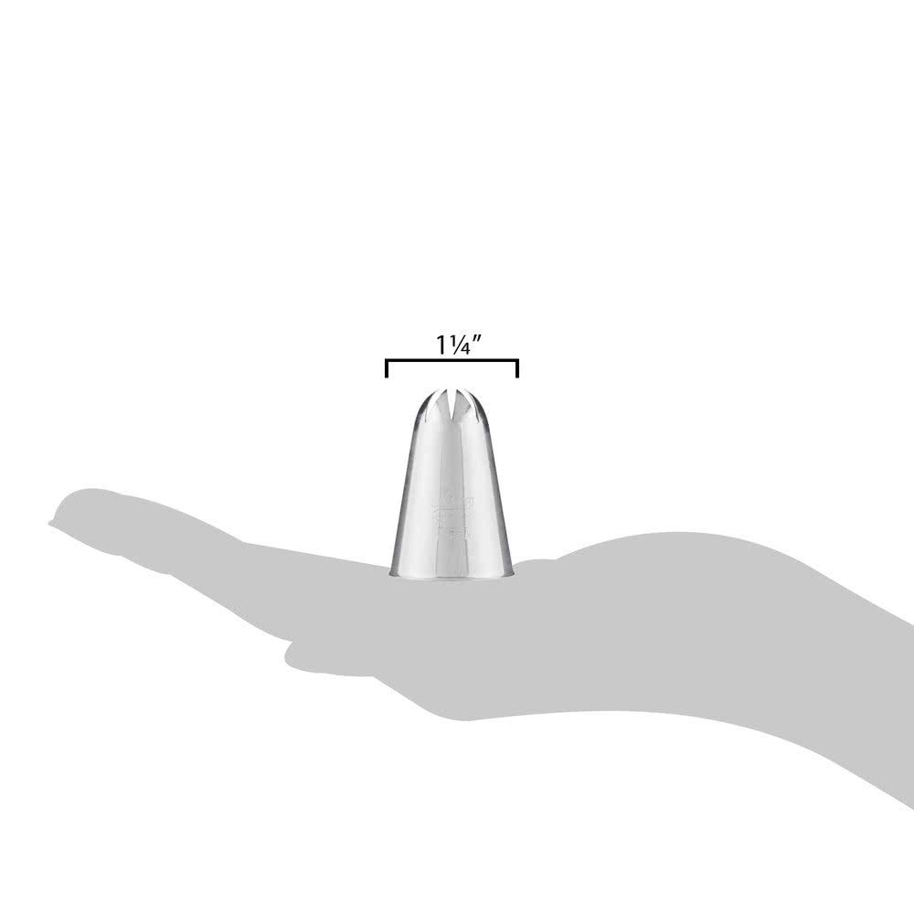 Ateco #856 Deep Closed Star Pastry Tip - Stainless Steel