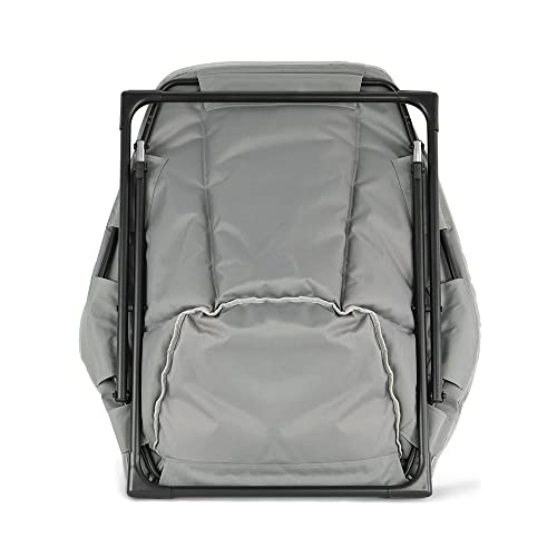 Amazon Basics Hexagon Shaped Chair with Foldable Metal Frame, Grey, 33.5"D x 31.5"W x 34.3"H