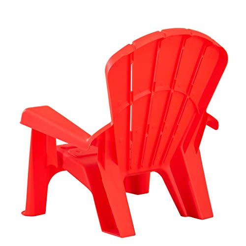 Amazon Basics Indoor/Outdoor Plastic Chair Set for Toddlers and Kids - 4-Pack, Red and Blue