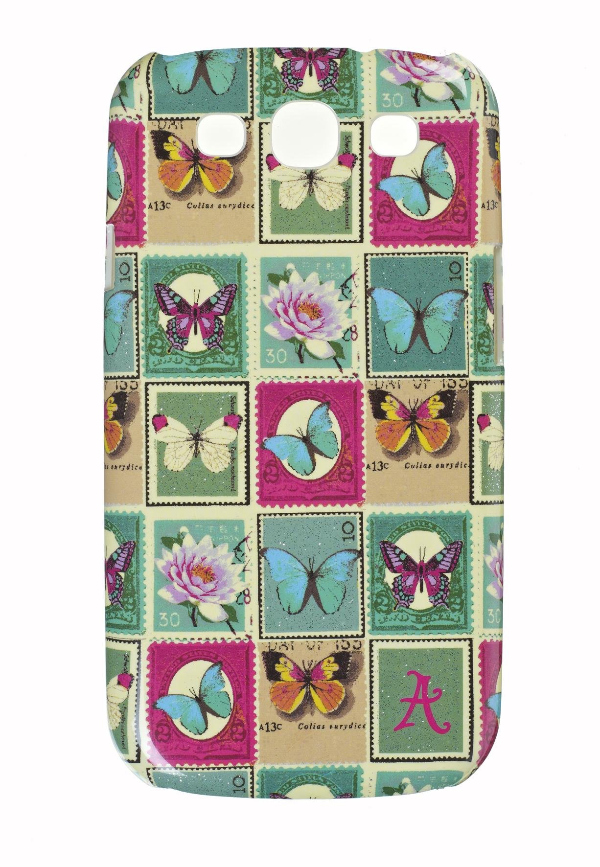 Accessorize Fashion Clip-On Hard Shell Case Cover for Samsung Galaxy S3 - Butterfly Stamps