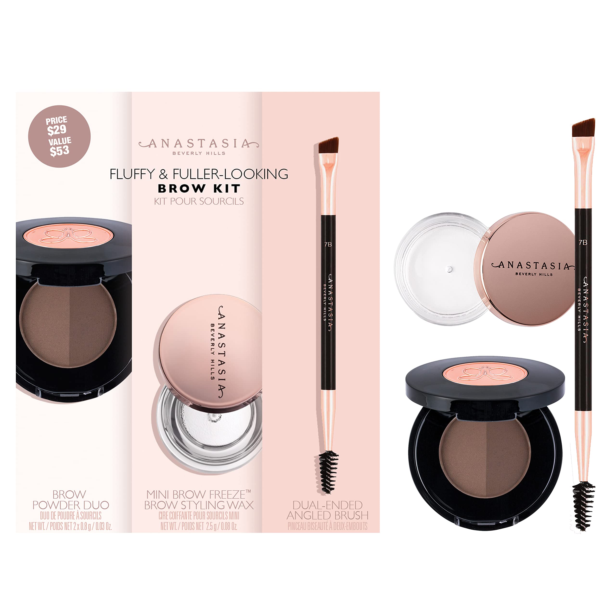Anastasia Beverly Hills - Fluffy & Fuller Looking Brow Kit (Ebony)