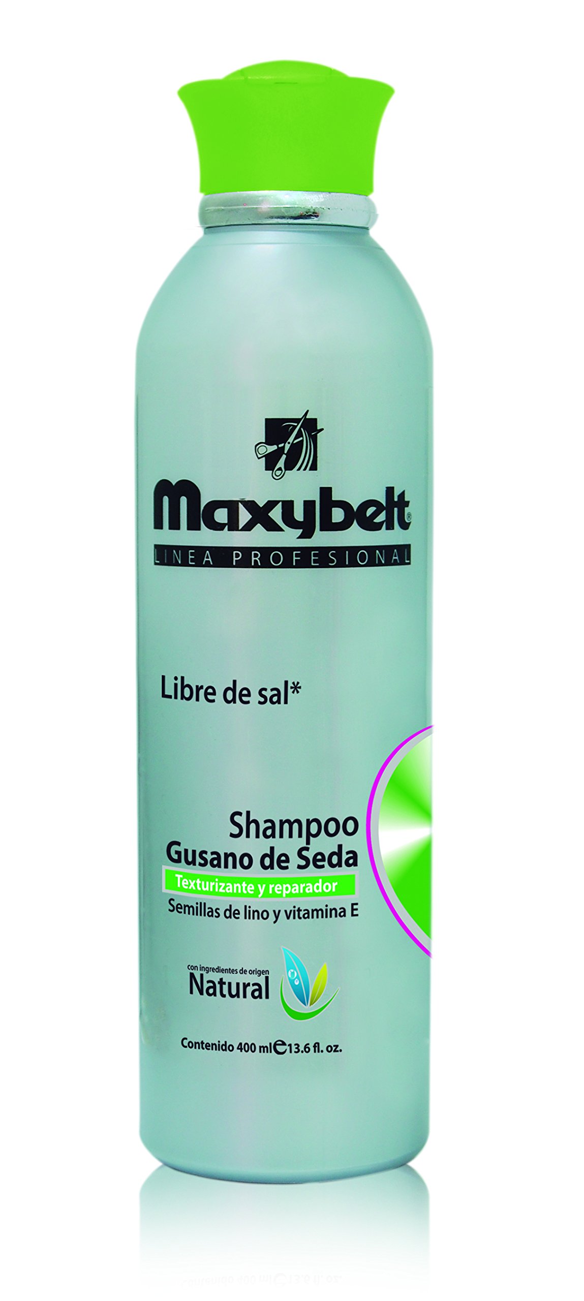 MAXYBELT-Gusano de seda Shampoo Ayuda en la restauracion de los cabellos maltratados Maxibelt 400ml/13.3oz