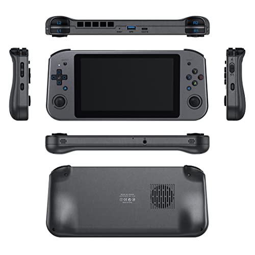 AINIX Handheld Game Console, 5.94-Inch IPS Screen Retro Game Console Support Steam OS/ PSP / PS1 / N64 / NDS System, Built in 256G TF Card 3050e CPU
