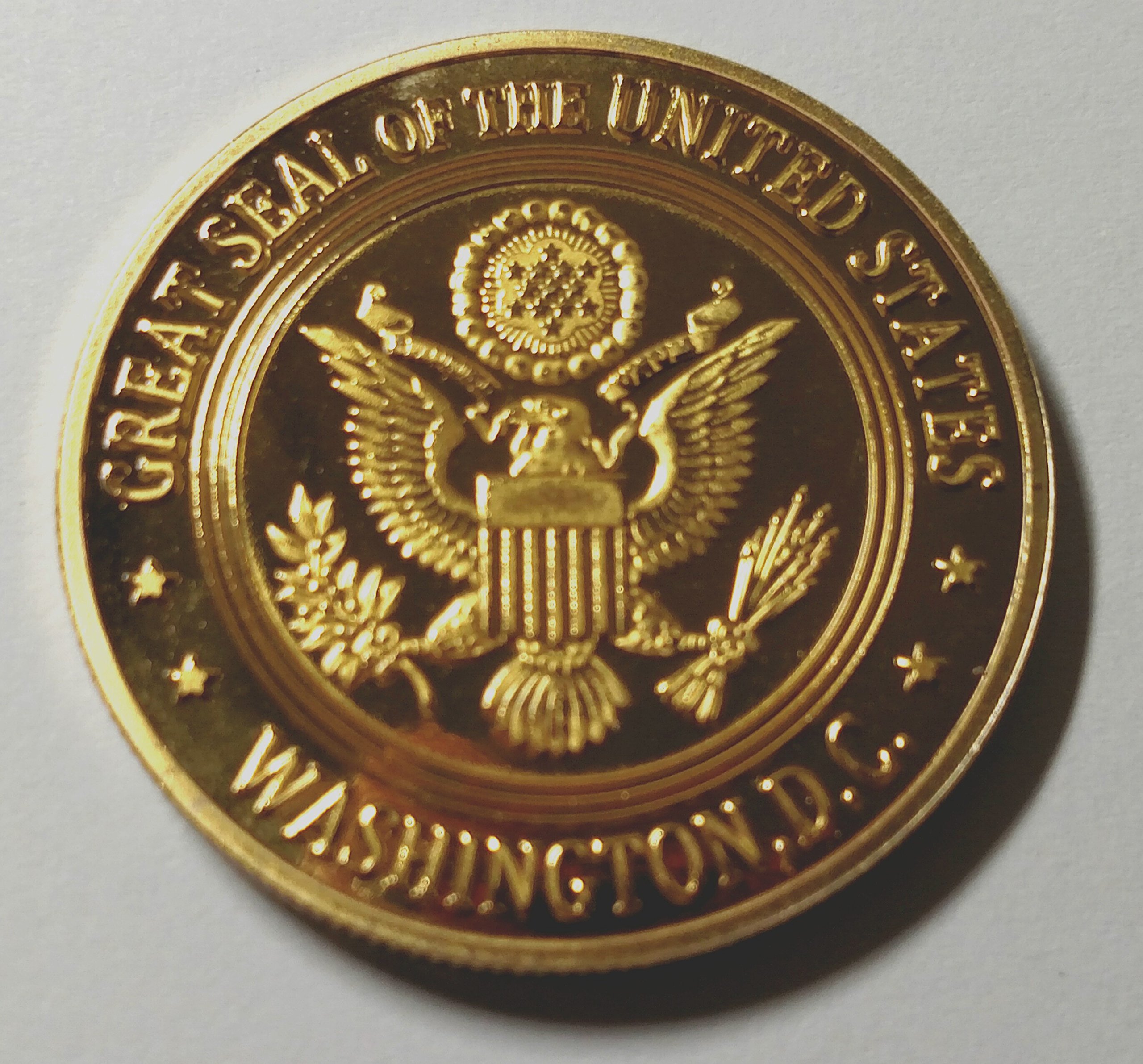 CIA Central Intelligence Agency Special Agent Colorized Challenge Art Coin