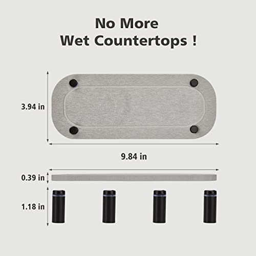 Bathroom Vanity Tray, StoneSpace Instant Dry Sink Organizer, Diatomite Toothbrush Tray, Water Drying Soap Holder, Water Absorbent Diatomite Coaster for Bathroom and Kitchen