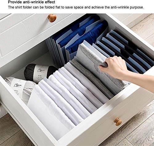 Multipurpose Clothes Folding Board, Shirt Sweater Coat Trousers Clothing Organizer Wardrobe Quick Storage Board, 2-Size Durable Plastic Home Flipfold Laundry Folder Board 5-Pack (L)