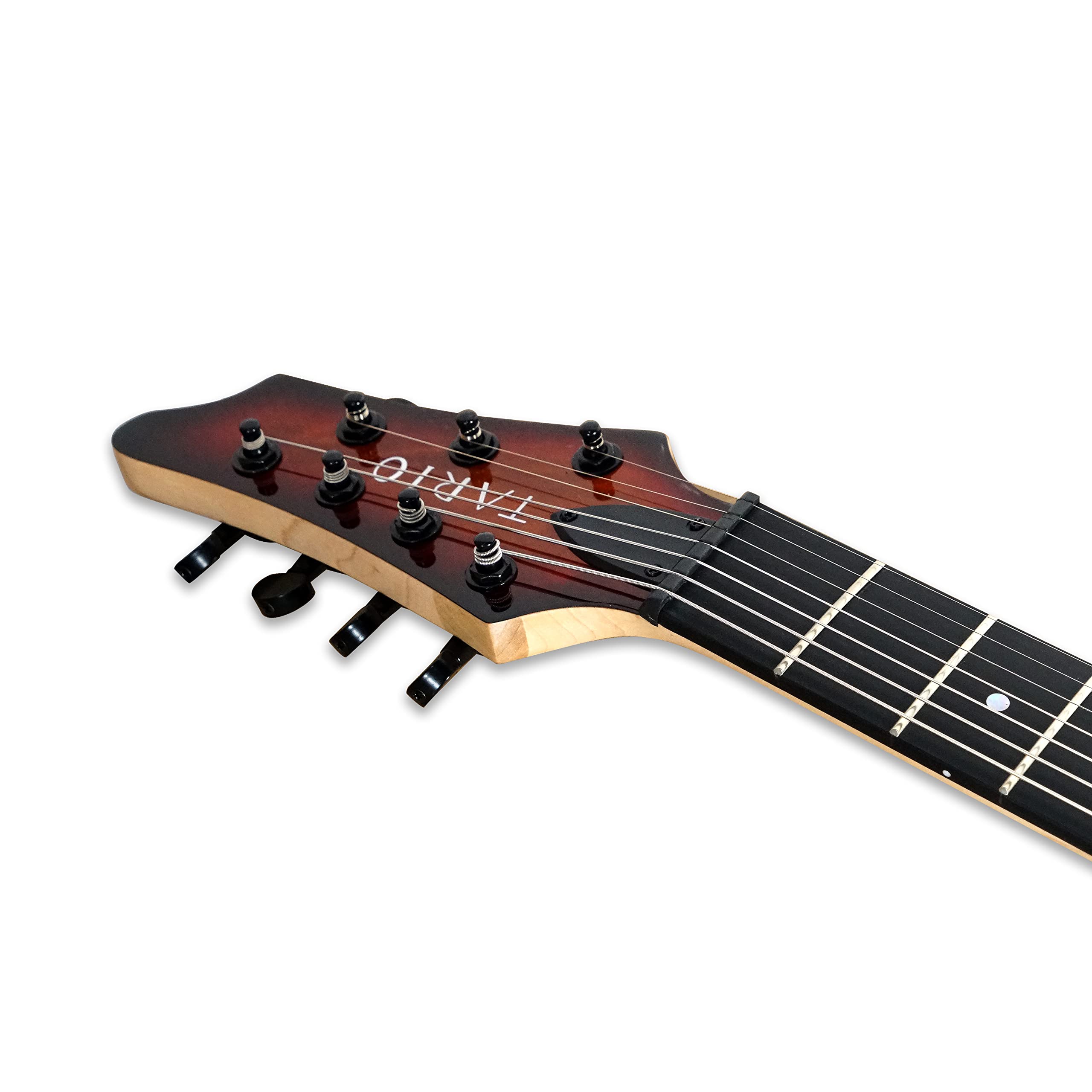 TARIO 7 String Electric Guitar Bolt_On Maple Neck Poplar Wood Body (Burl poplar top body)