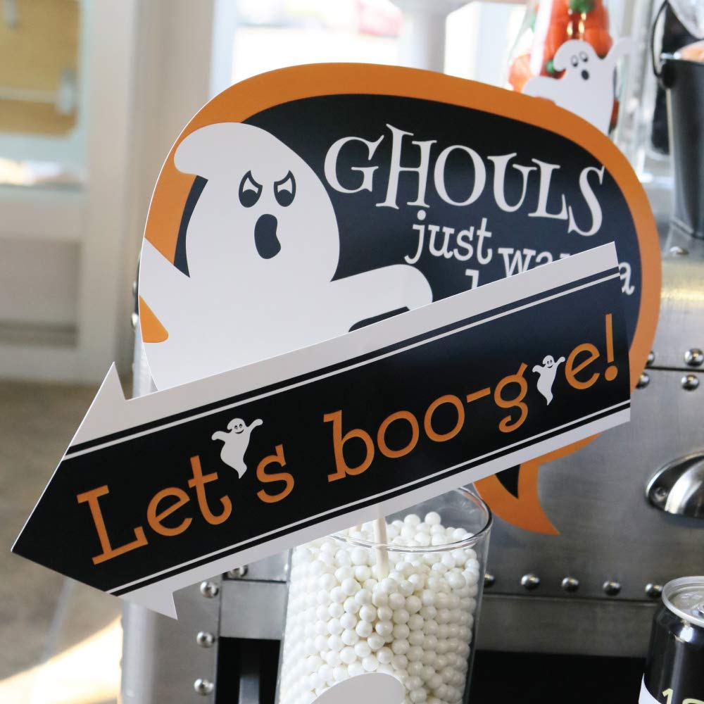 Big Dot of Happiness Spooky Ghost - Ghost Photo Props - Ghost Photo Booth Props - Halloween Party Photo Booth Props - Halloween Cutouts - Halloween Decorations- Fall Photo Booth Props - 10 Piece