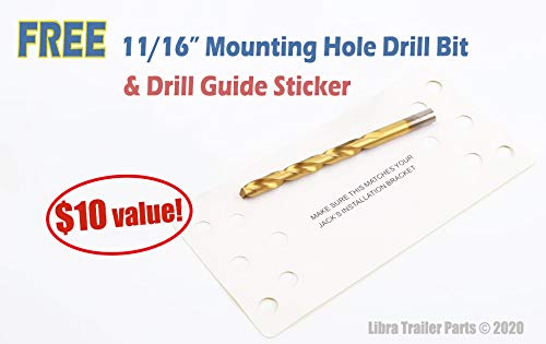 LIBRA Set of 4 5000lbs 20" RV Trailer Stabilizer Leveling Scissor Jacks w/Handle & Power Drill Socket & Mounting Hardware 26036