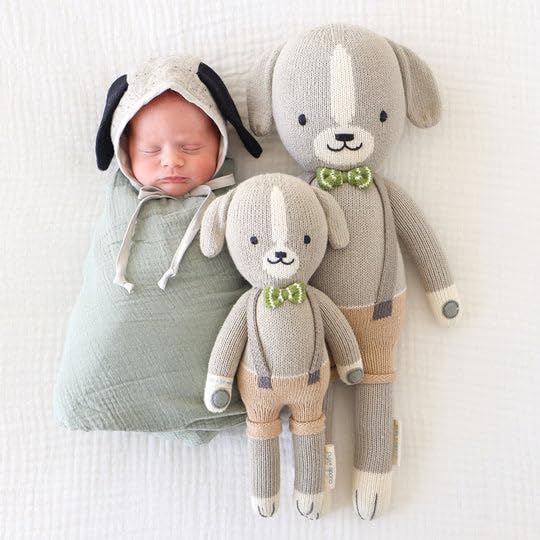 cuddle + kind Noah The Dog Little 13" Hand-Knit Doll β 1 Doll = 10 Meals, Fair Trade, Heirloom Quality, Handcrafted in Peru, 100% Cotton Yarn