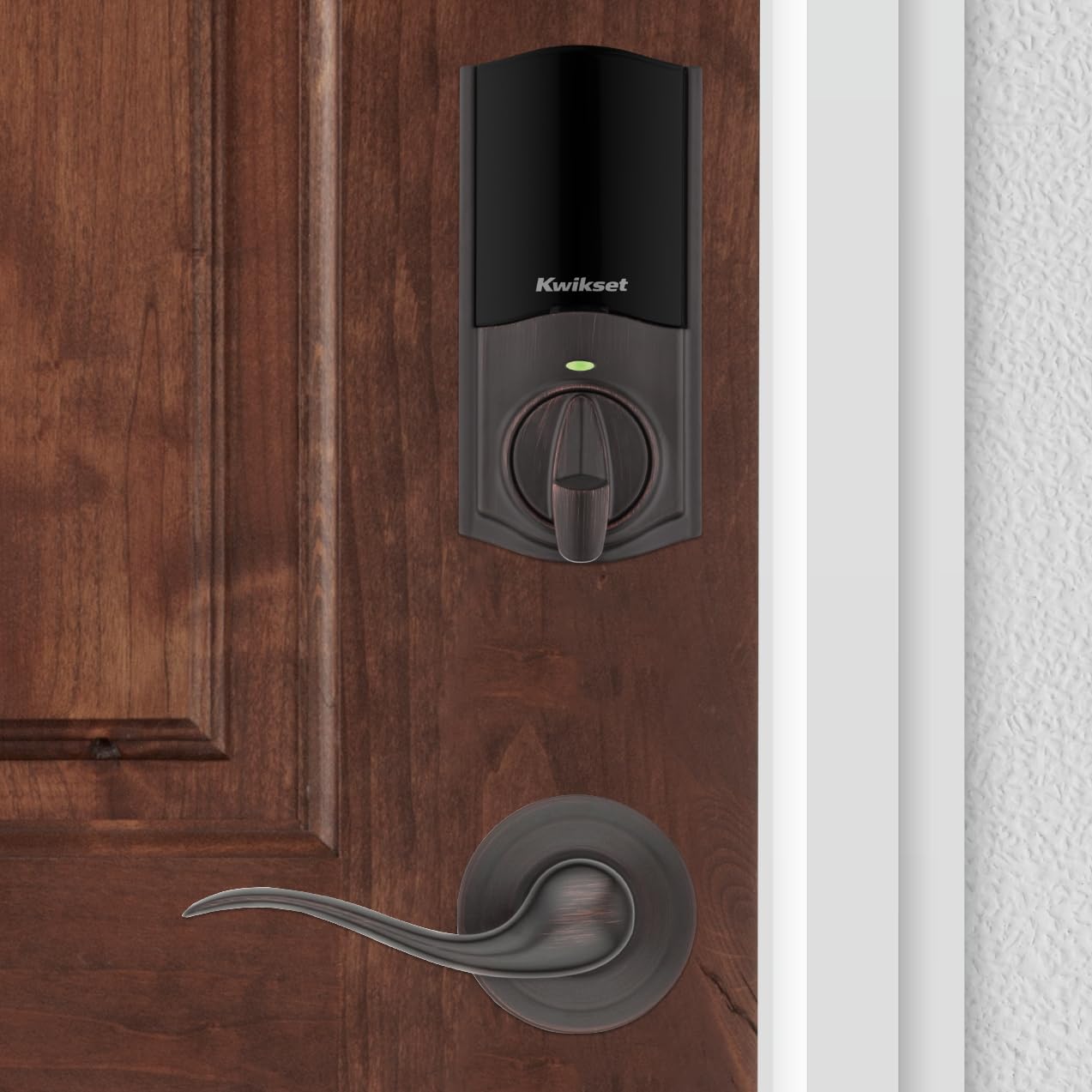 Kwikset Home Connect 620 Smart Lock Deadbolt with Z-Wave Technology, Works with Ring Alarm, Samsung Smartthings and More, Z-Wave Hub Required, Traditional Design in Venetian Bronze