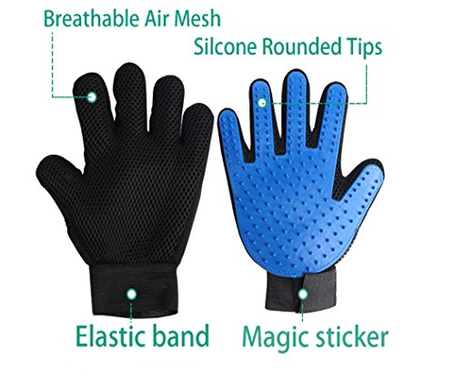 Pet Hair Remover Glove - Right Hand Gentle Pet Grooming Mitt for Dogs and Cats by Prime Pet