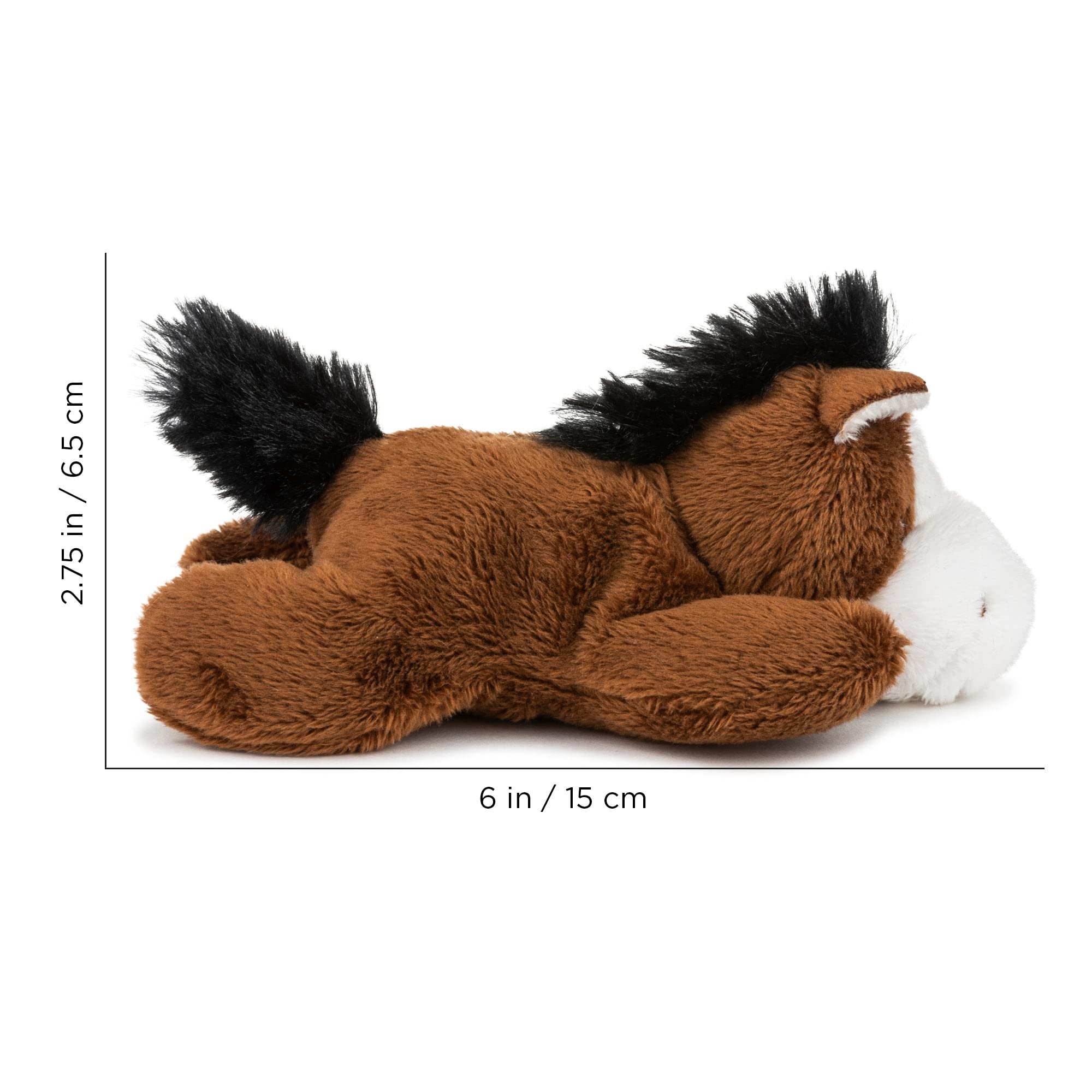 Wildlife Tree Bulk 12 Pack Horse Mini 4 Inch Small Stuffed Animals, Bundle Animal Toys, Farm Party Favors for Kids