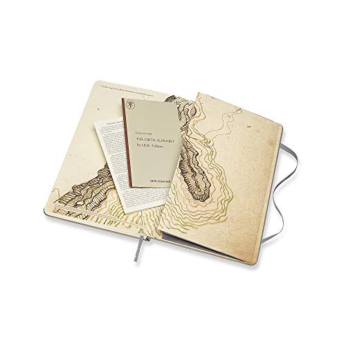 Moleskine Limited Edition Lord Of The Rings Notebook, Hard Cover, Large (5" x 8.25") Ruled/Lined, Black, 240 Pages