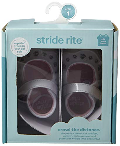 Stride Rite Girls' SR MIRA Sneaker, White, 1-Infant M