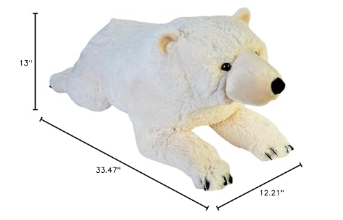 Wild Republic Jumbo Polar Bear Plush, Giant Stuffed Animal, Plush Toy, Gifts for Kids, 30 Inches