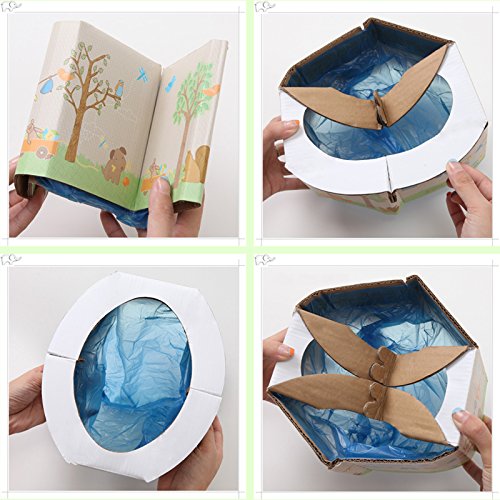 TINTON LIFE 3pcs Portable Paper Toddler Potty Emergencies Kids Disposable Toilet for Travel Car Camping
