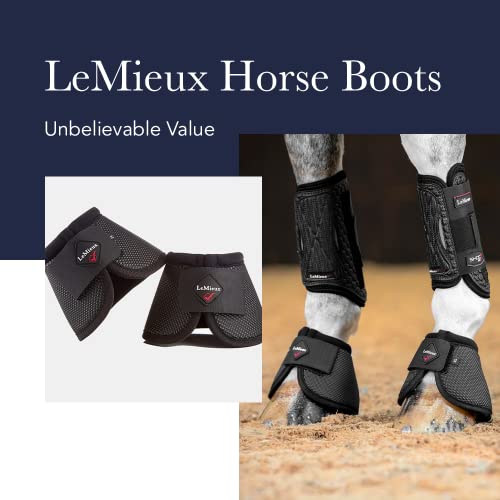 LeMieux ProShell Overreach Horse Boots - Over Reach or Bell Boots for Horses - Protective Gear and Training Equipment - Equine Boots, Wraps & Accessories (Navy - Medium)