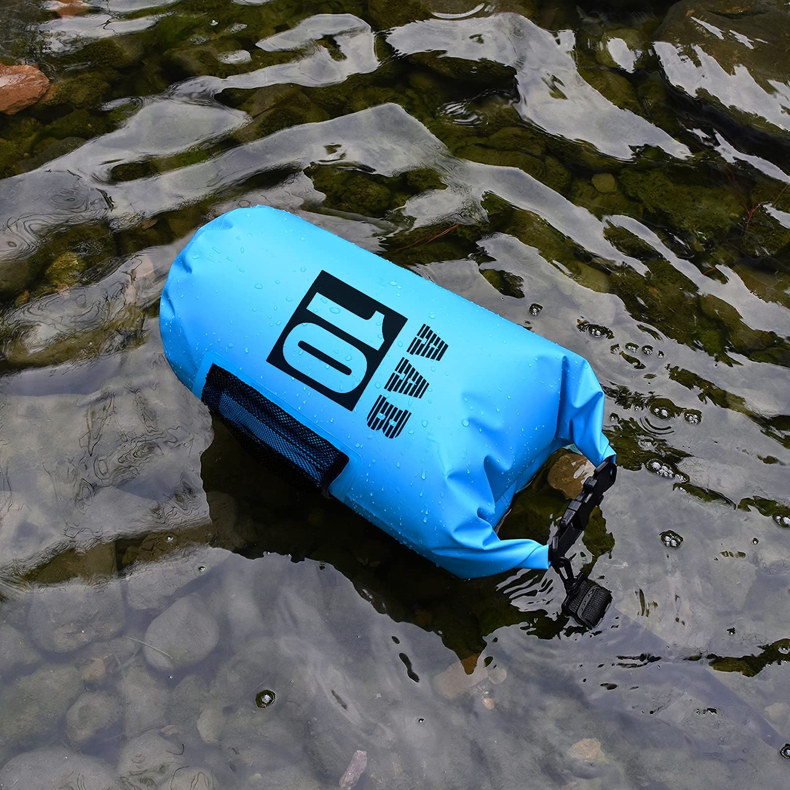 AAB Waterproof Dry Bag Backpack with Side Pocket 10L/20 L with Phone Case-Floating Waterproof Bag Dry Sack Dry Bag for Rafting, Boating, Swimming, Beach, Fishing