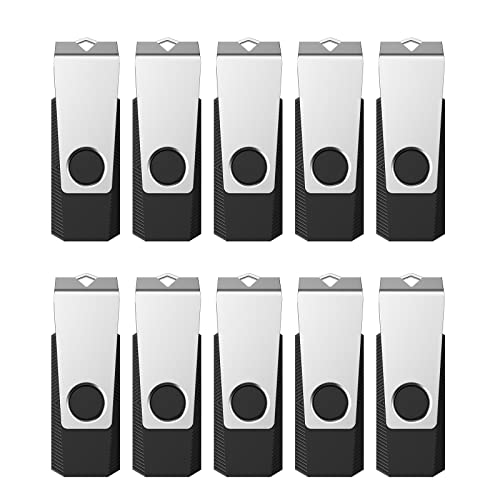 MONGERY 16GB USB Flash Drives 20 Pack Bulk Memory Stick Swivel Thumb Drive Jump Drive with LED Light for Storage and Backup