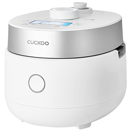 CUCKOO CRP-MHTR0309F | 3-Cup (Uncooked) Twin Pressure Induction Heating Rice Cooker | 11 Menu Options: High/Non-Pressure & More, Made in Korea | White, 3 Cups