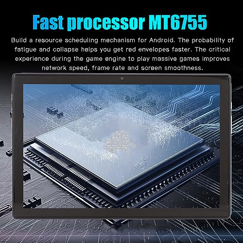 Airshi 10.1 Inch Tablet 100โ240V Front 12MP Rear 24MP 8 Core CPU 4G Gaming Tablet (US Plug)
