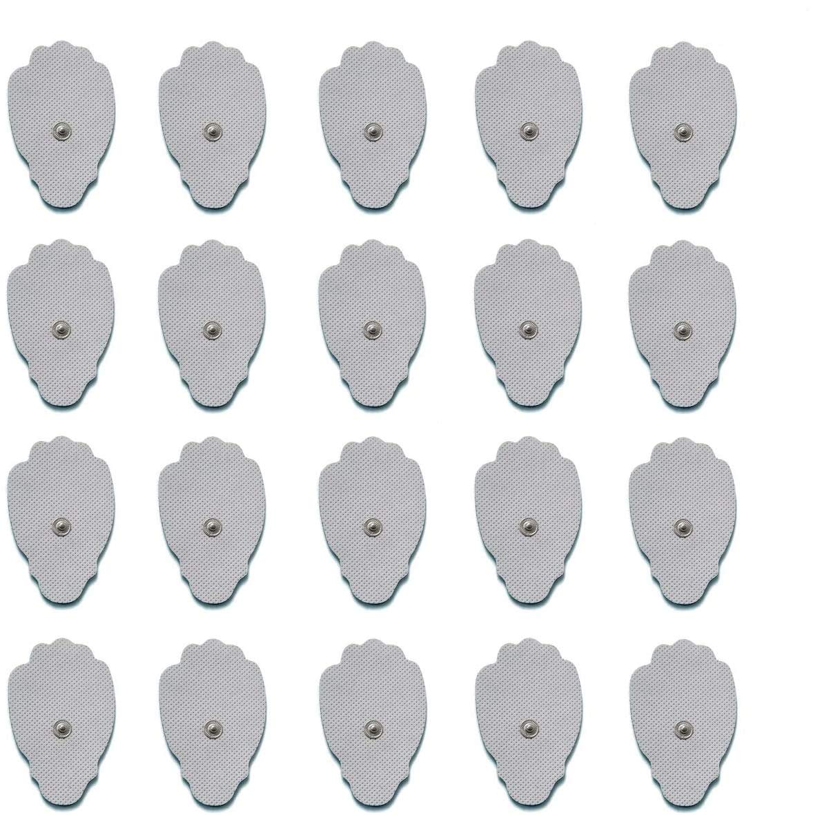 Med X Tens TENS/EMS Unit 20 Snap Tens Unit Electrode Pads Large Premium Replacement Tens Electrodes Reusable up to 30 times per Electrode