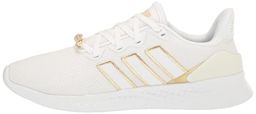 adidas Women's Puremotion Se Running Shoe, White/White/Black, 8