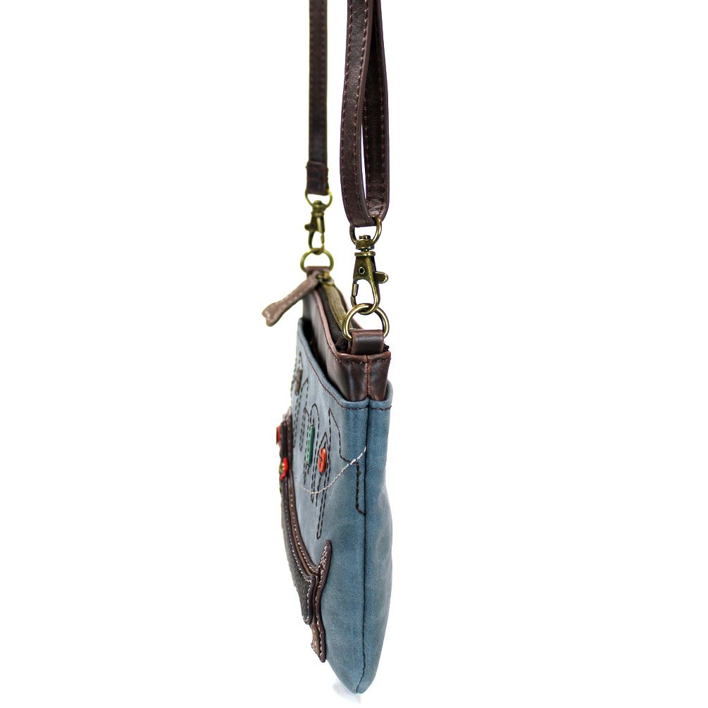 Chala Small Crossbody Phone Purse with 2 Adjustable Strap (Weiner Blue)