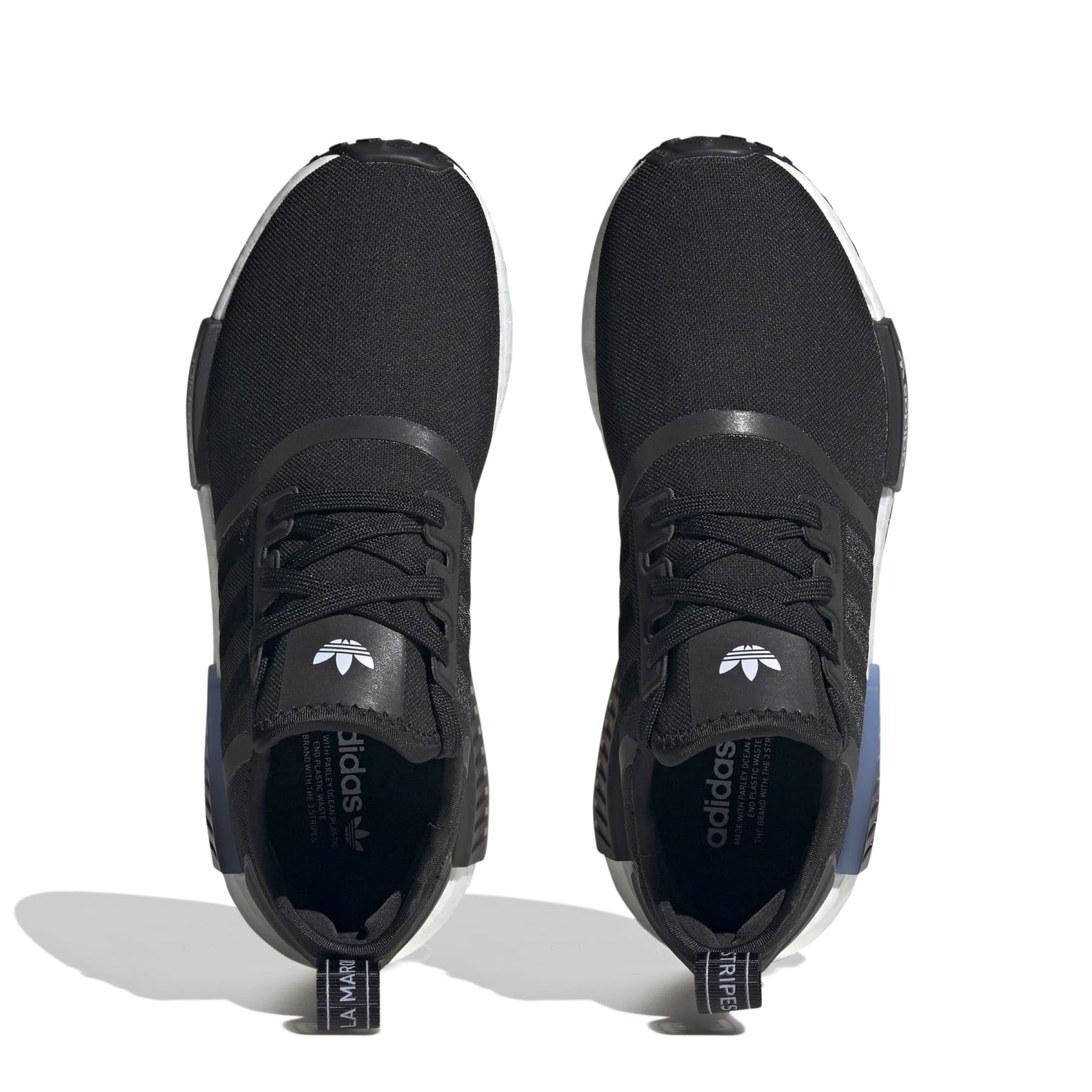 adidas Women's NMD_R1 Sneaker, Black/White/Blue Dawn, 6.5