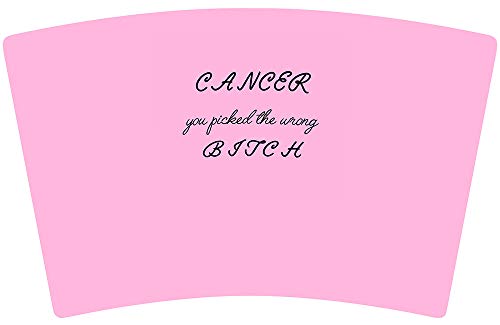 Mugzie 16 Ounce Stainless Steel Travel Mug with Wetsuit Cover - Cancer Picked the Wrong Bitch