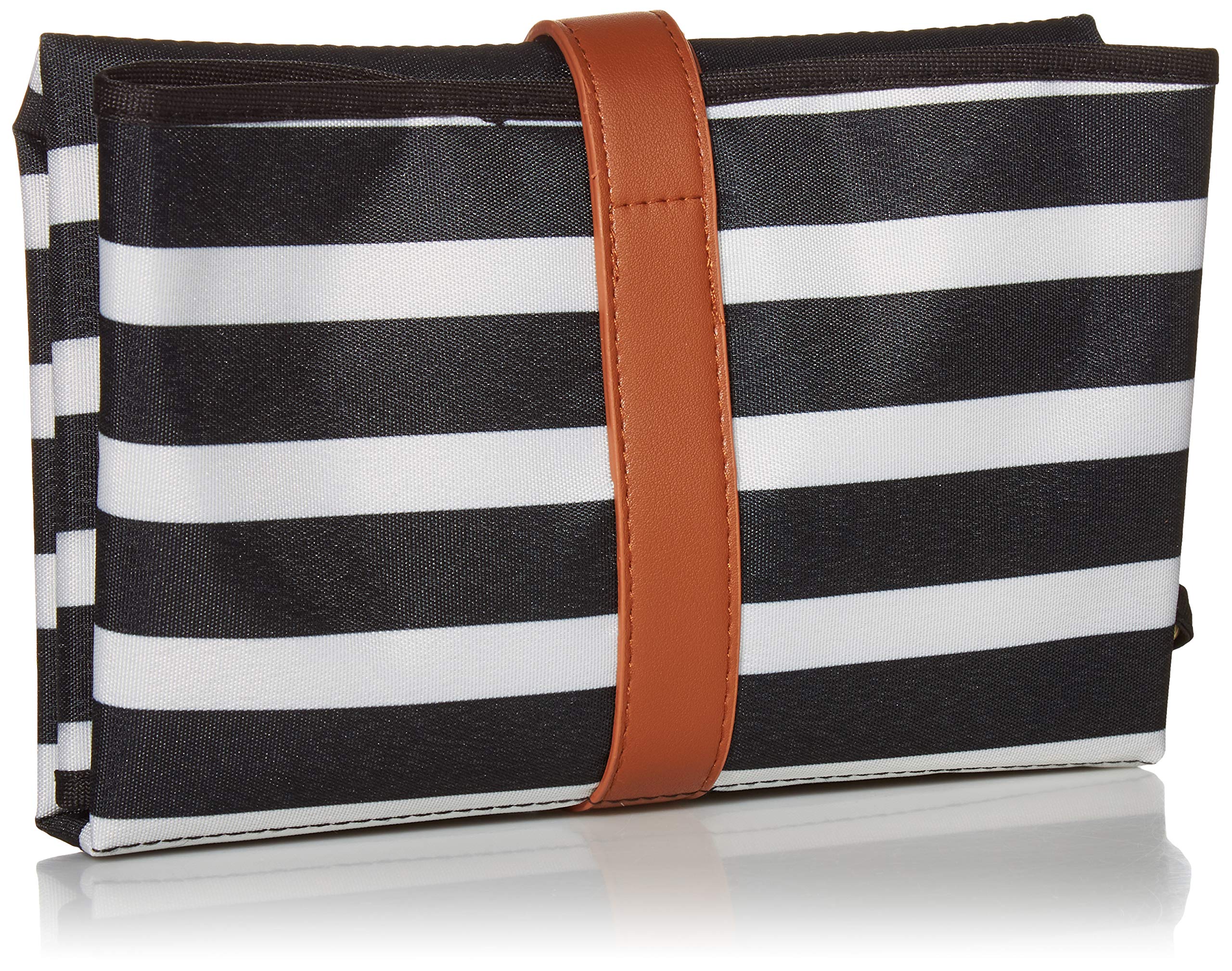 JJ Cole Diaper Changing Clutch for Baby Diapers and Wipes, Black & White Stripes