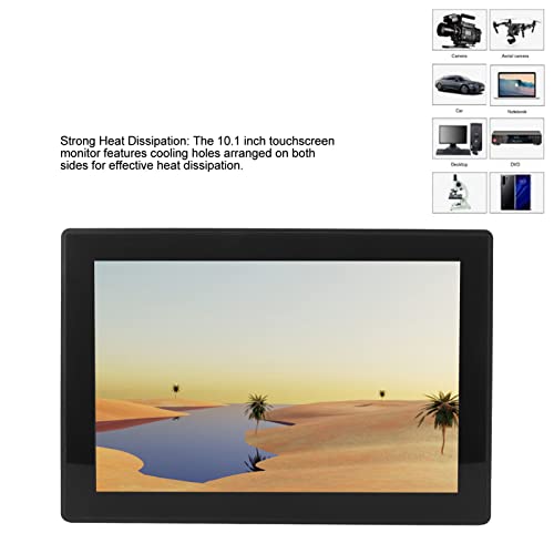 AMONIDA Monitor IPS 10.1 Pouces, Technology IPS Wide View 1280x800 Ecran Tactile 10.1 Pouces IP65 Simple Function for The Home (US Plug)