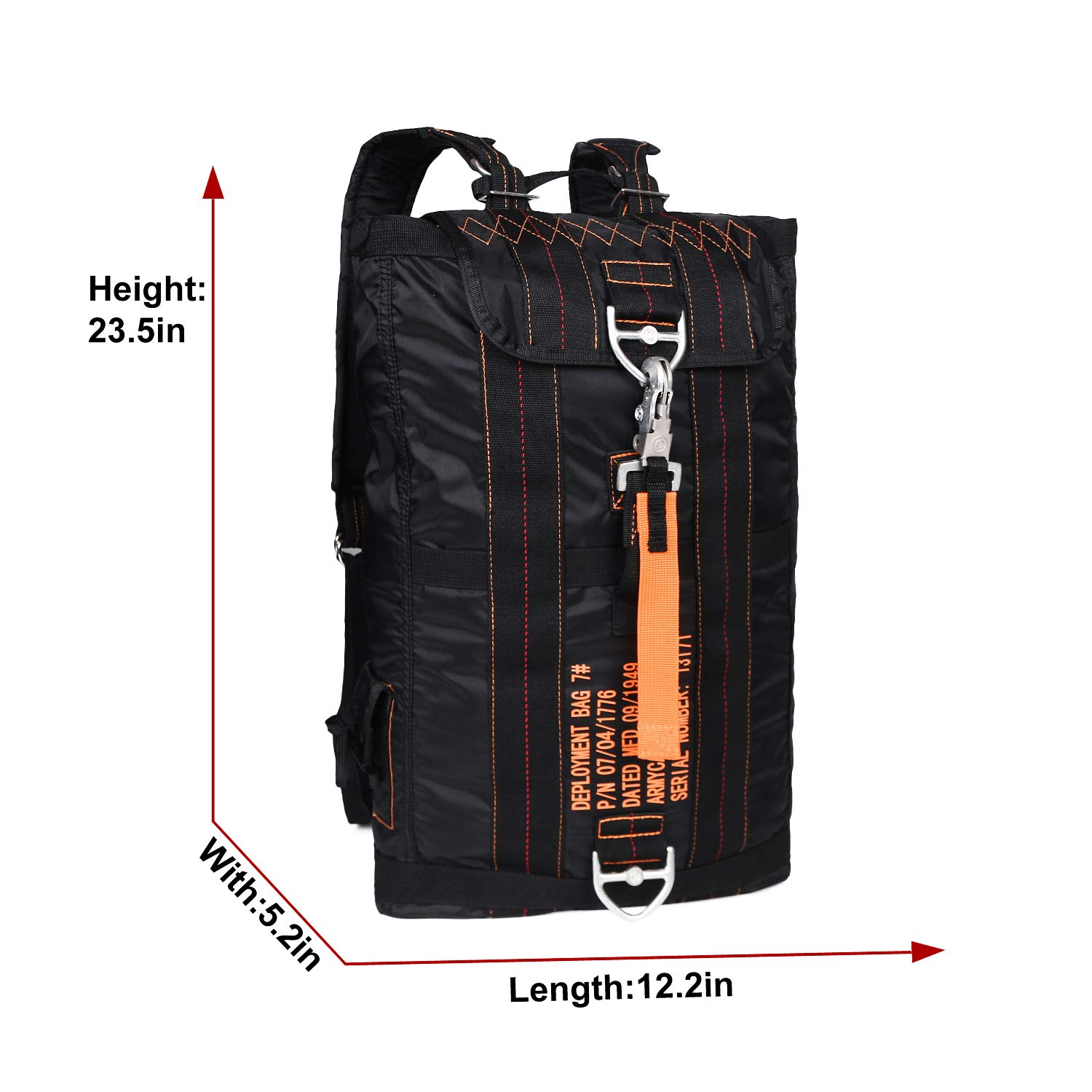 AIR Force Parachute Buckles Rucksacks Nylon Tactical Backpack Deployment Bag, Large