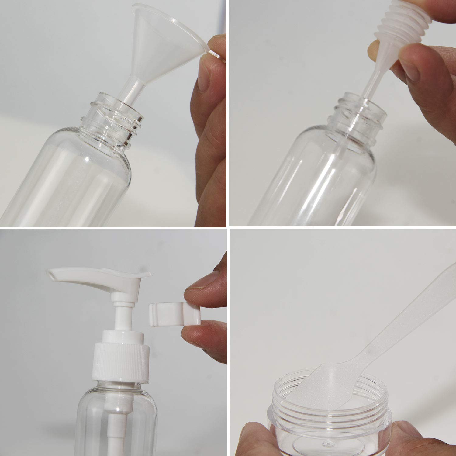 YICTEK Empty Plastic Travel Bottles Containers for Toiletries, TSA Approved Travel Size Toiletries Bottles Kit for Liquids Shampoo Conditioner Lotion, Carry-On Set for Women/Men