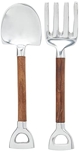 Godinger Wheelbarrow Salad Bowl & Servers, Alternative Metal