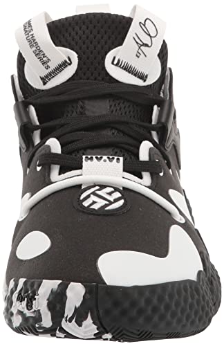 adidas Harden Vol. 6 Basketball Shoe, Black/Black/White, 4 US Unisex Big Kid