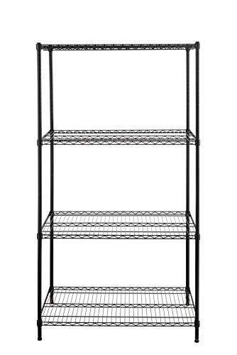 Multi-use Shelving Unit 4-Tier Space-Saving Metal Shelving Storage Rack Heavy Duty Metal Shelf Organizer for Home Office Kitchen Bathroom Garage Closet Dormitory 35x23x63 Heavy Duty Racks
