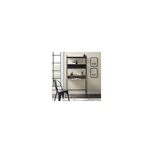 Walker Edison Freya Urban Industrial Ladder Desk with Metal Magnet Board, 36 Inch, Grey Wash