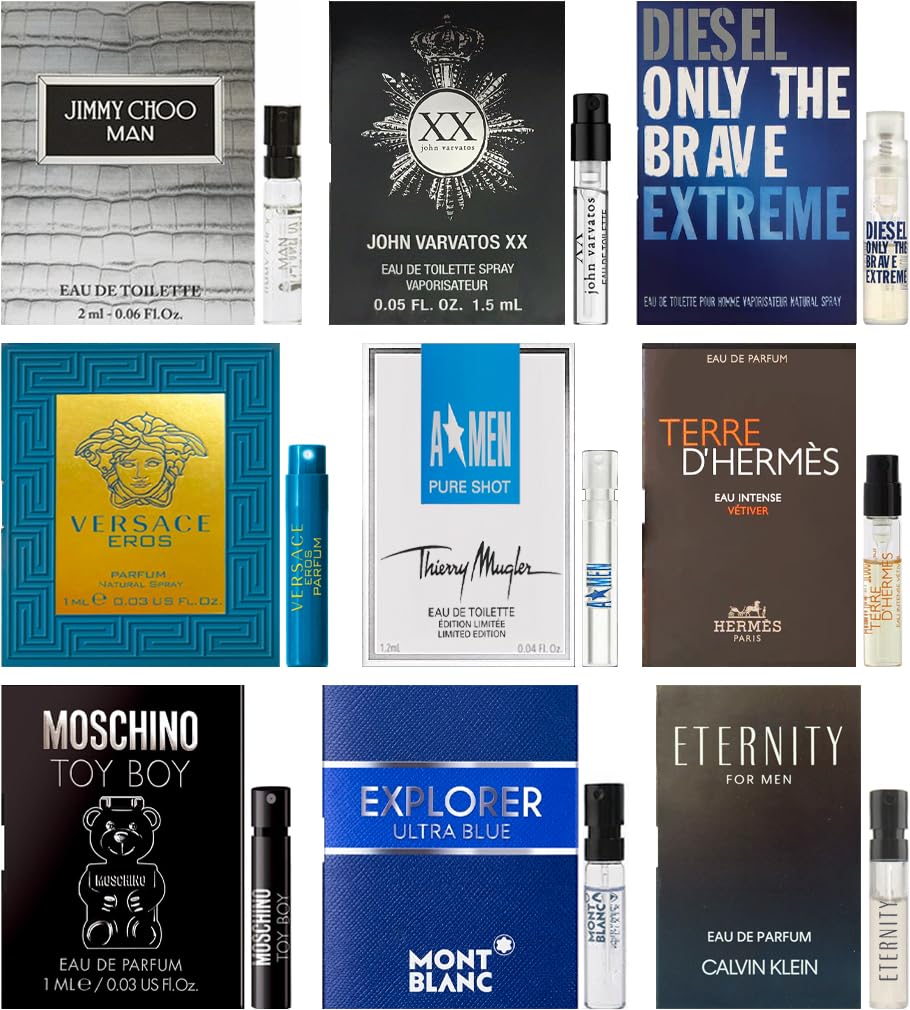Men's Designer Fragrance Sampler (9 vials)